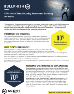 BullPhish ID for MSPs Product Brief | ID Agent