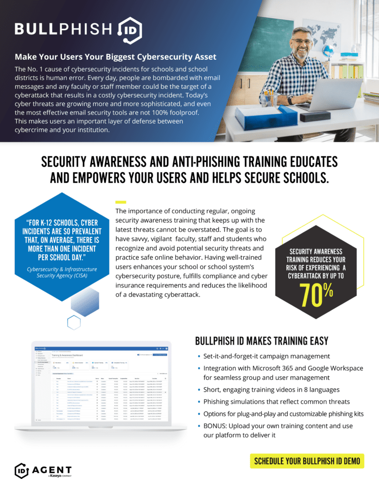 BullPhish ID for K-12 Schools | ID Agent